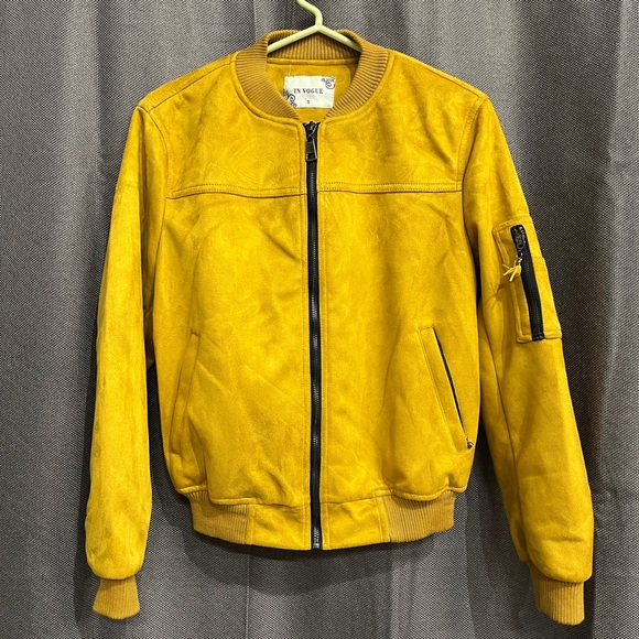 In Vogue | Jackets & Coats | Womens Yellow Bomber Jacket | Poshmark